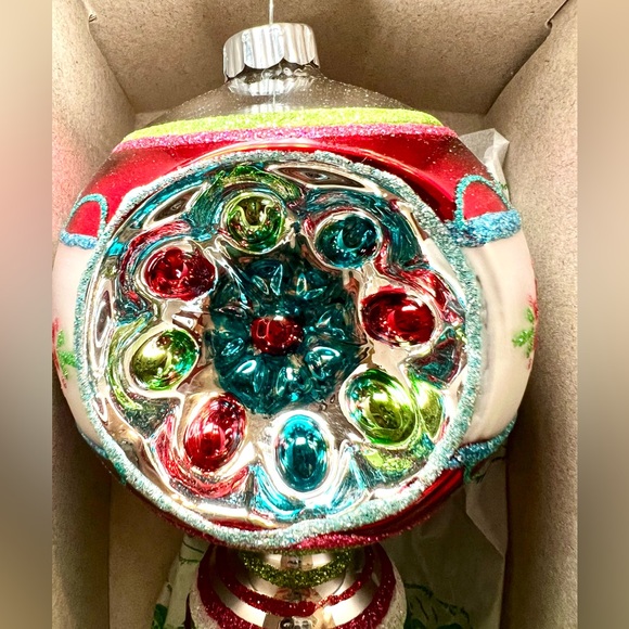 Christopher Radko | Holiday | Set Of 2 Large Finial Shaped Radko Glass ...